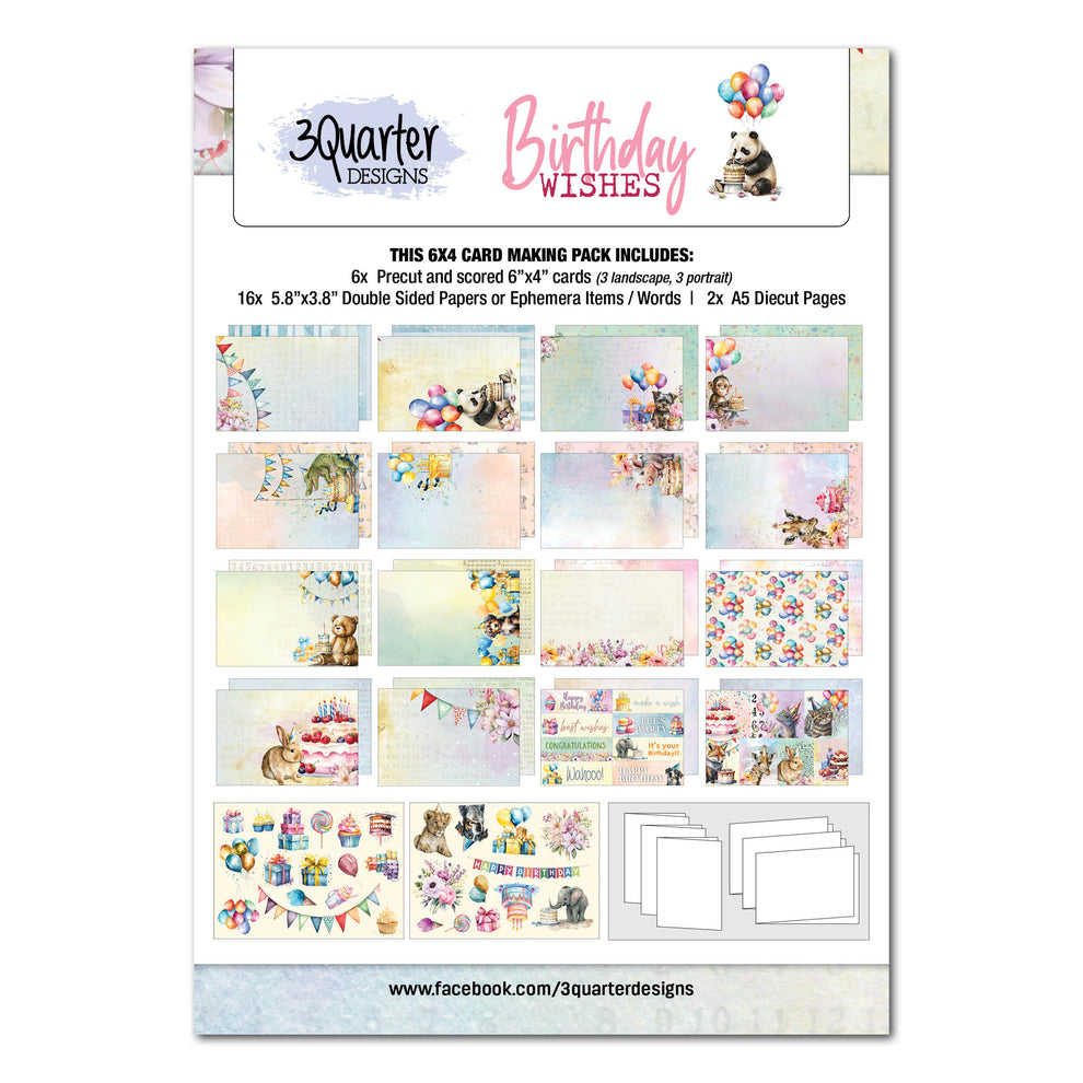 3Quarter Designs - Birthday Wishes - 6x4 Card Pack – Captured Hearts ...