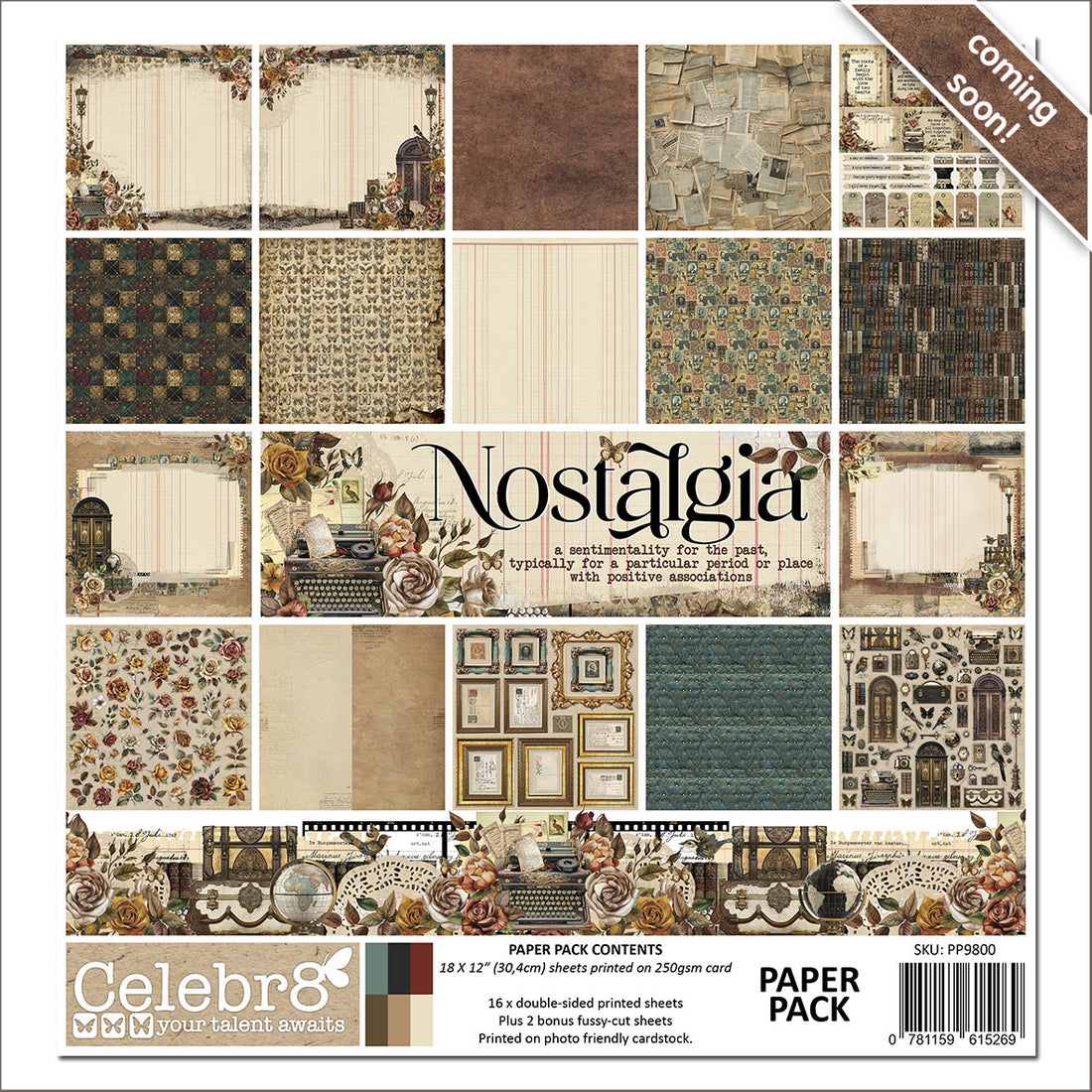 Celebr8 - Nostalgia - Paper Pack – Captured Hearts Australia