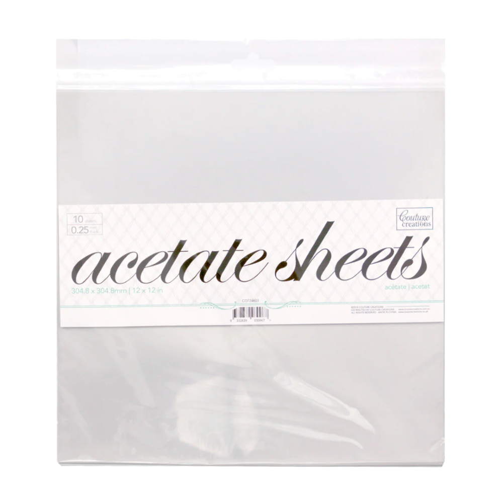 Acetate Sheets 12"x12" (2pcs) – Captured Hearts Australia