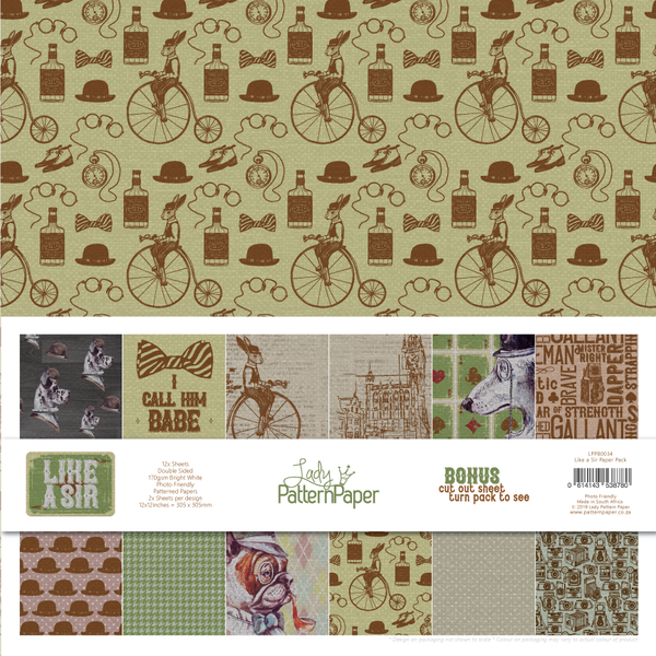 Lady Pattern Paper - Like a Sir! - Paper Pack – Captured Hearts Australia