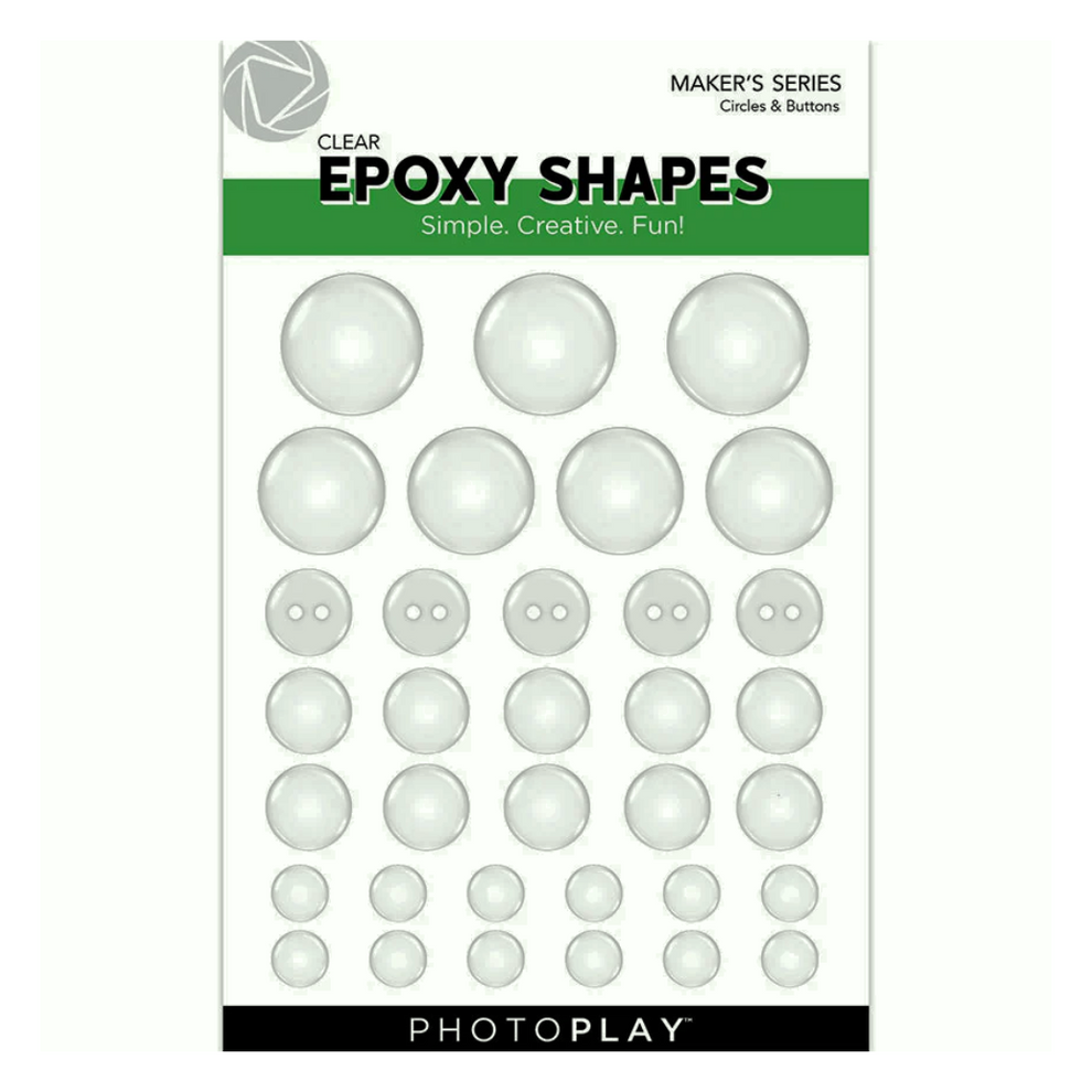 Clear Epoxy Shapes - Circles & Buttons without Die – Captured Hearts ...