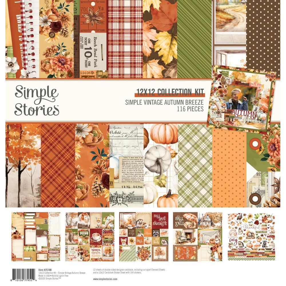 Simple Stories Collection Kit 12"X12" - Simple Vintage Autumn Breeze ...
